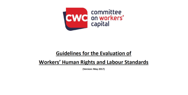 Guidelines for the Evaluation of Workers’ Human Rights and Labour ...